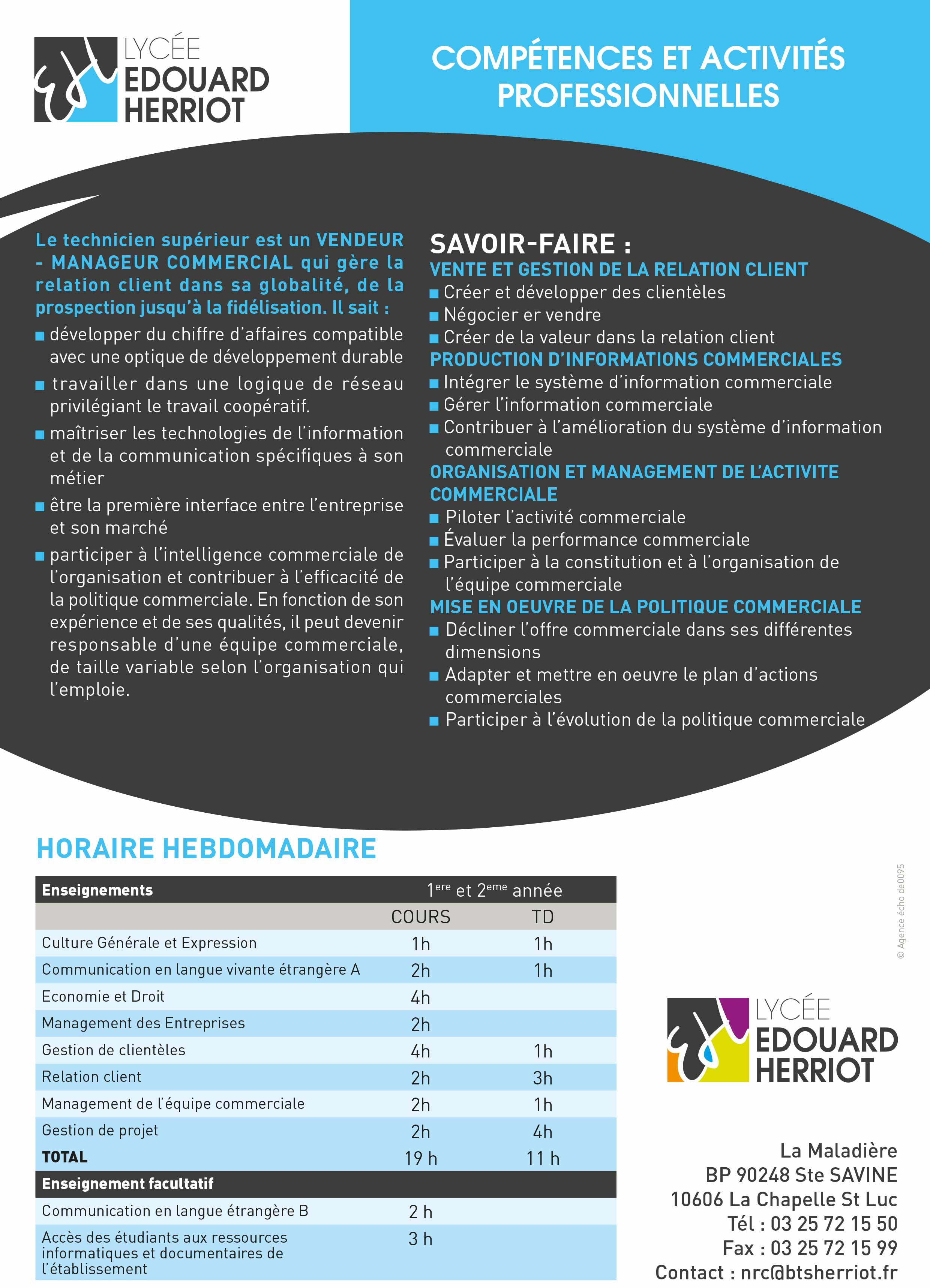 Bts négociation et relation client - Lycée Edouard Herriot