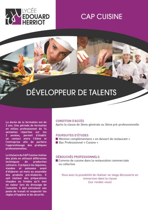 CAP cuisine - Lycée Edouard Herriot